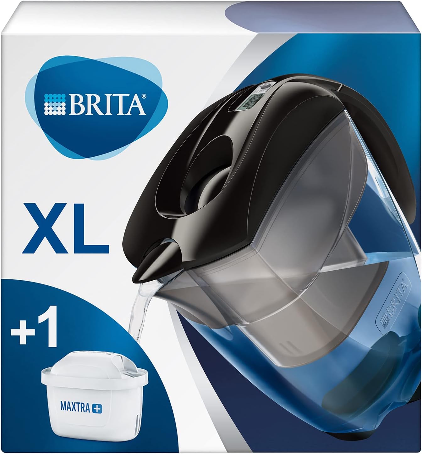 BRITA Elemaris XL water filter jug for reduction of chlorine, limescale ...
