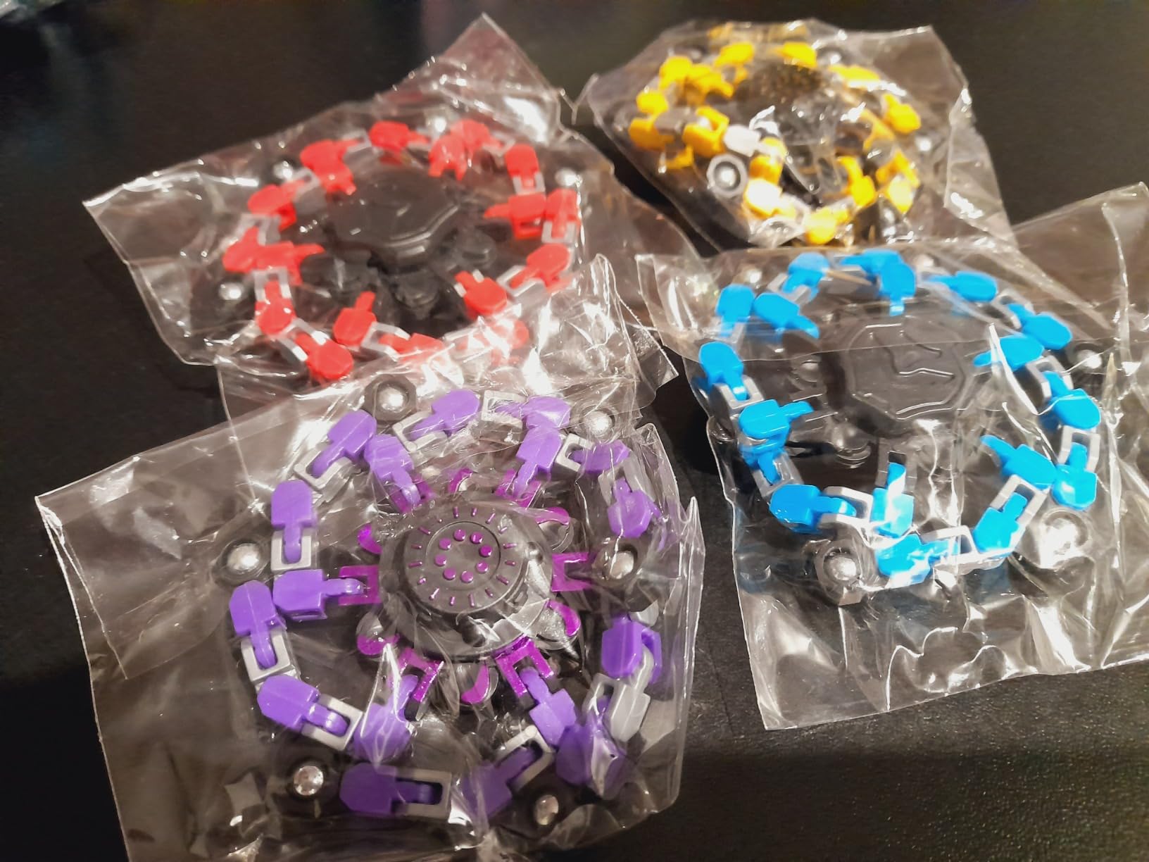 Transformer Chain Robot Fidget Spinner Toy 6 Pack, DIY Deformation ...