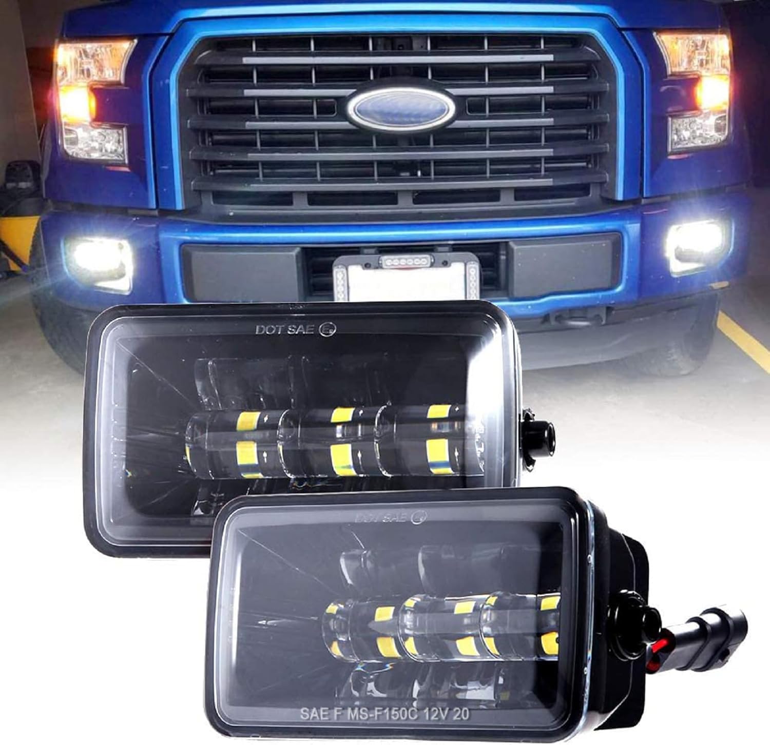 BICYACO Upgrade LED Fog Lights for 2015-2020 Ford F150, 4 Inch LED Fog ...
