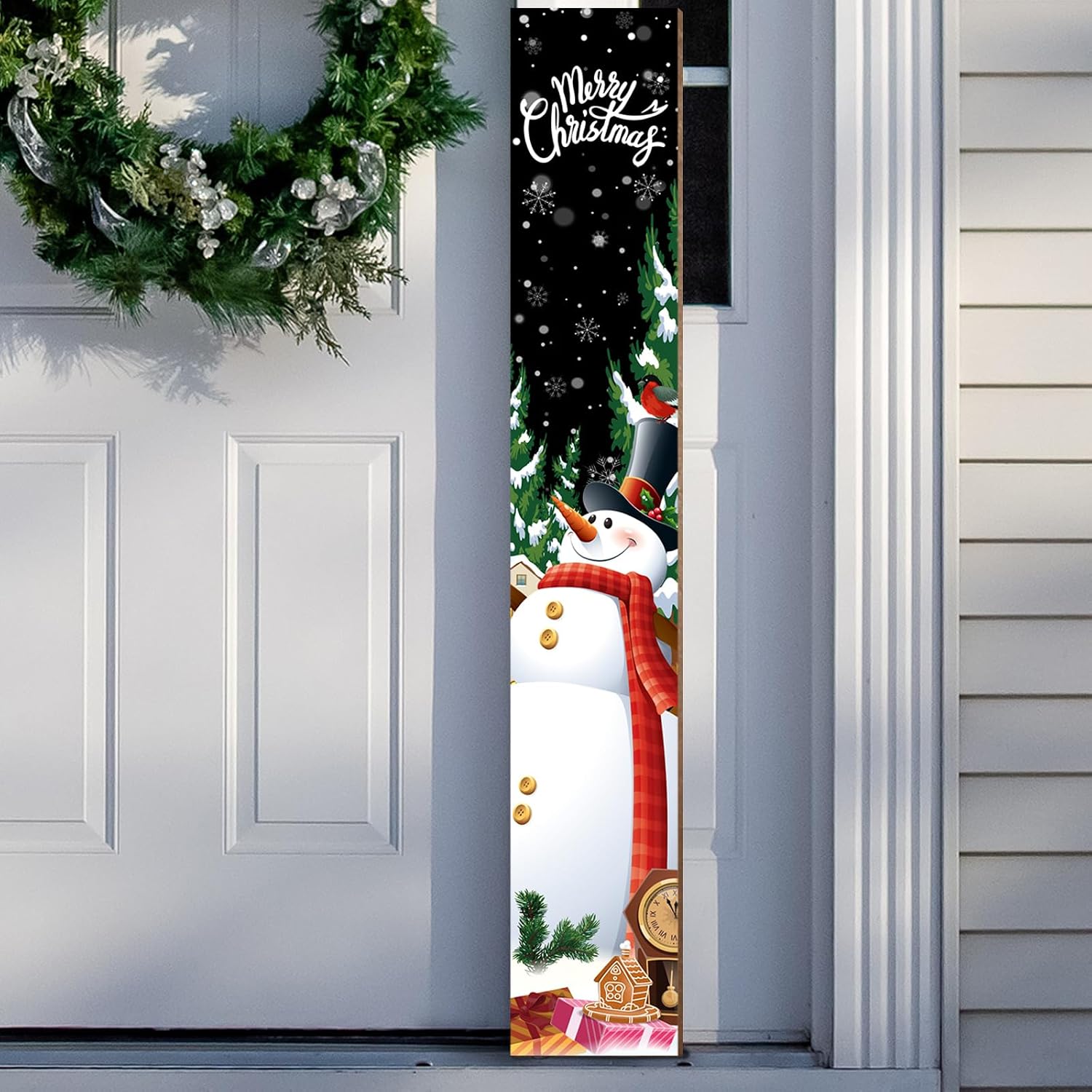 Amazon.com: Sasylvia Christmas Wooden Welcome Sign for Front Porch - 49 ...