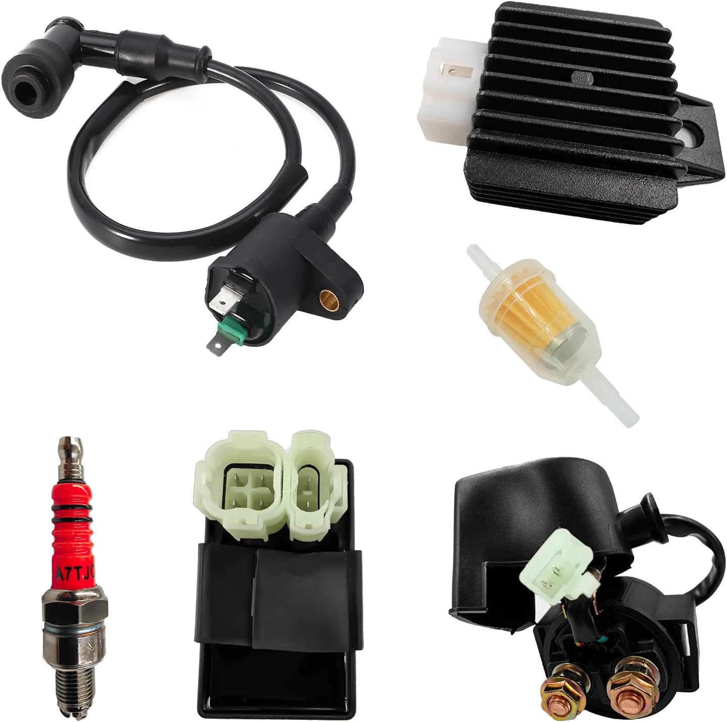 Amazon.com: QAZAKY Performance AC CDI + Ignition Coil + Spark Plug A7TC ...