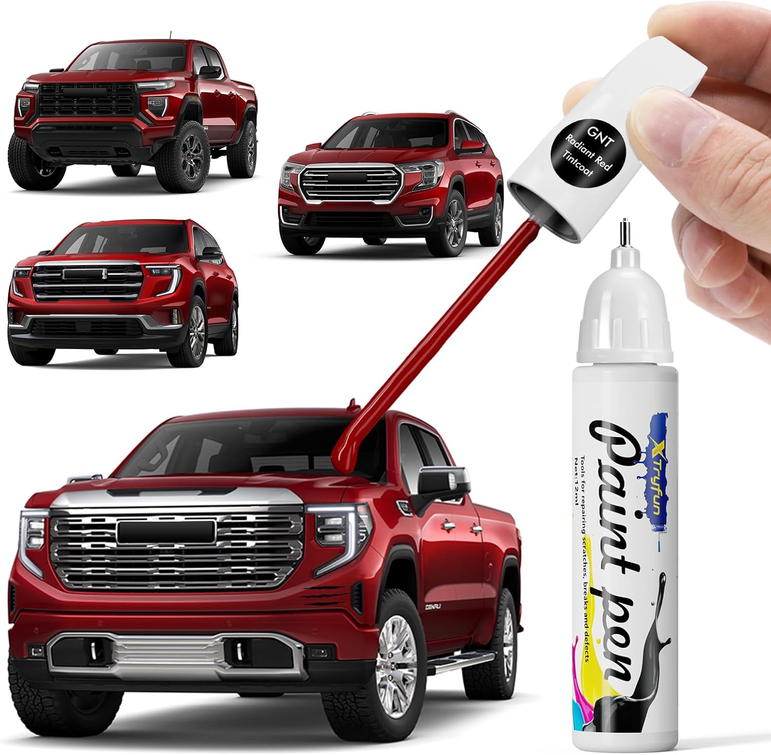 Amazon.com: XTryfun Volcanic Red GNT/WA170H Touch Up Paint Compatible ...