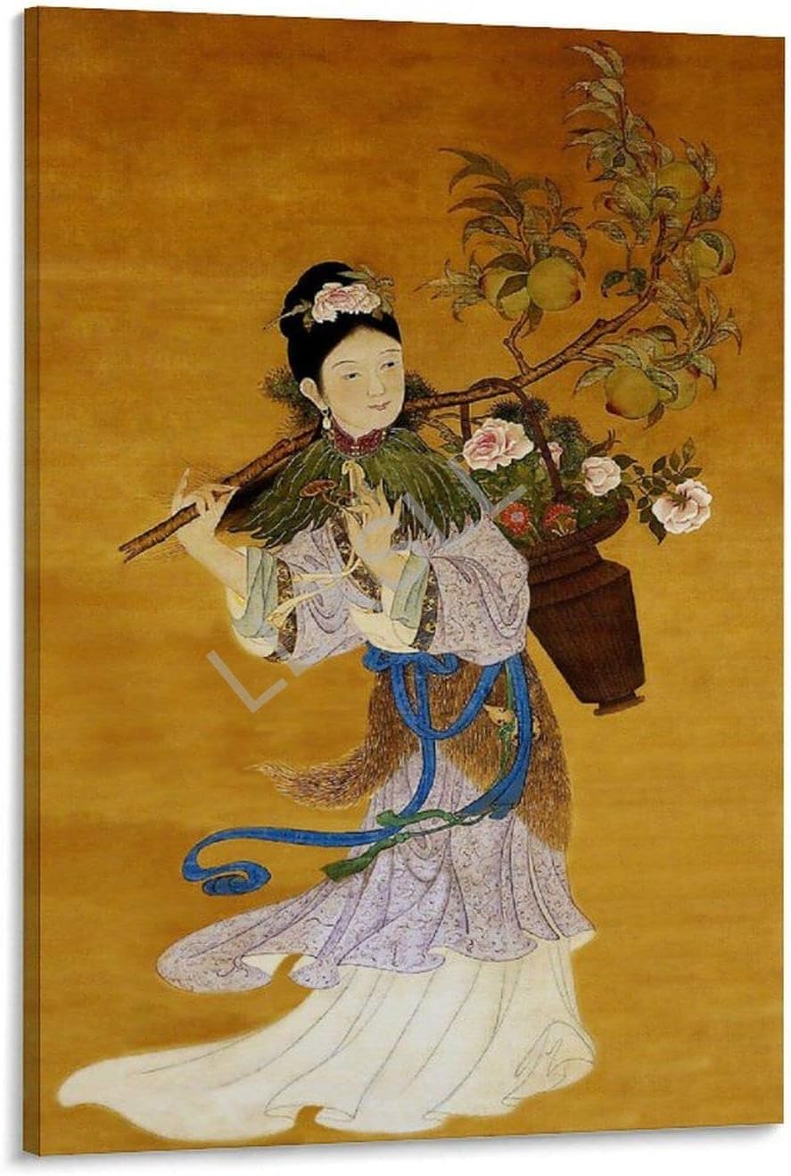 EDUKAT Chinese Goddess of Longevity Magu Qing Dynasty Print Art Vintage ...