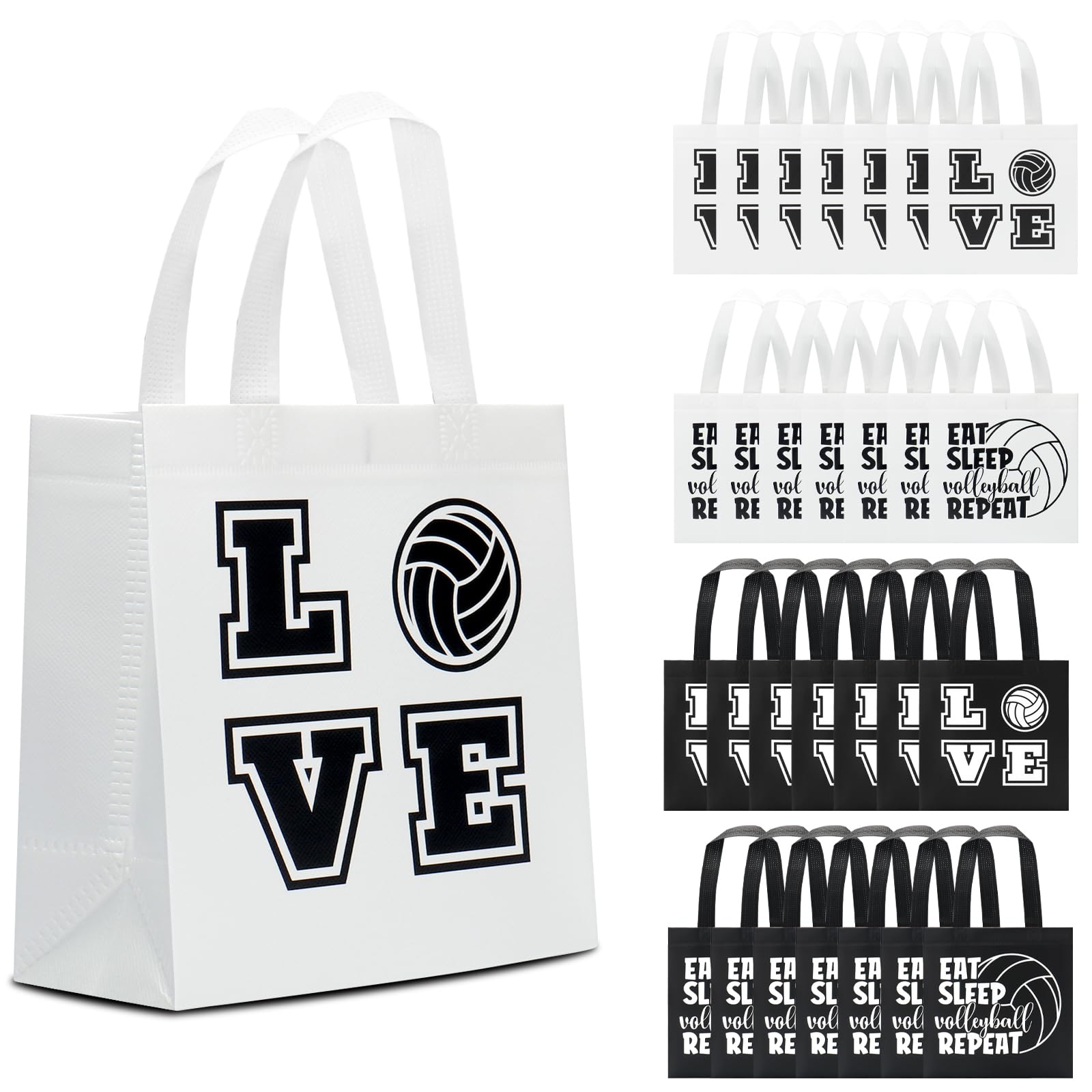 Amazon.com: KERINGO 24 Pieces Volleyball Gift Bags Volleyball Party ...
