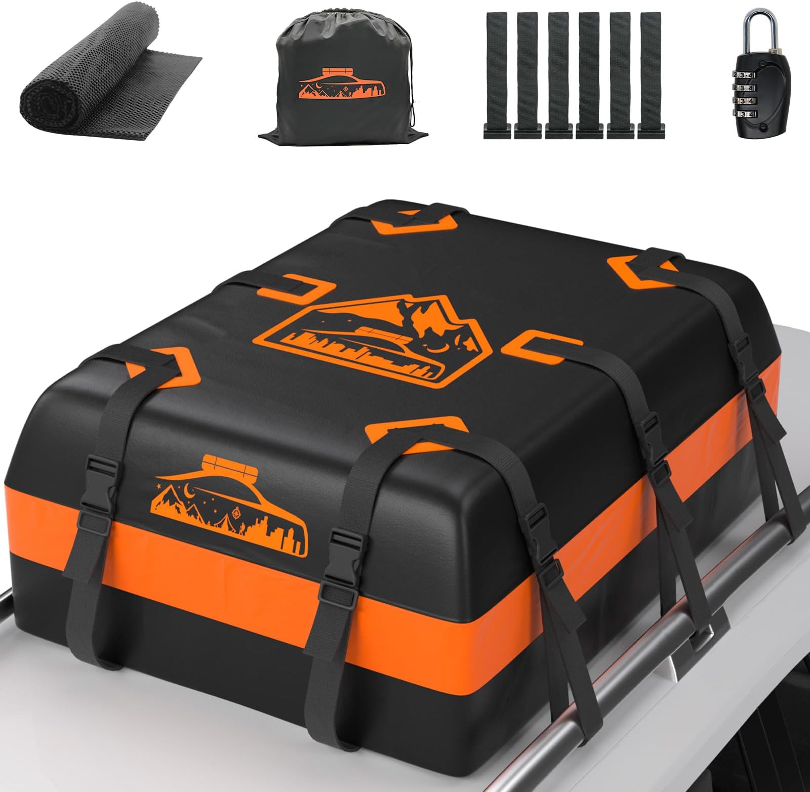 BOYUJK Car Roof Bag 20 Cubic/566 L, Waterproof Car Roof Bag no Rack ...