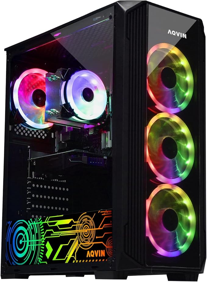 AQVIN Gaming Tower PC Desktop - Hexa Core i7 Processor Up to 4.6Ghz ...