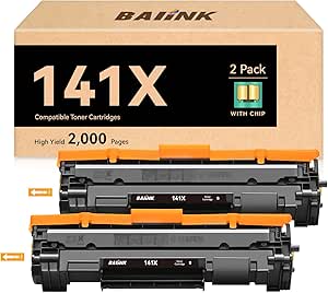 BAIINK 141X Toner Cartridge Black (with Chip) Replacement for HP 141A ...