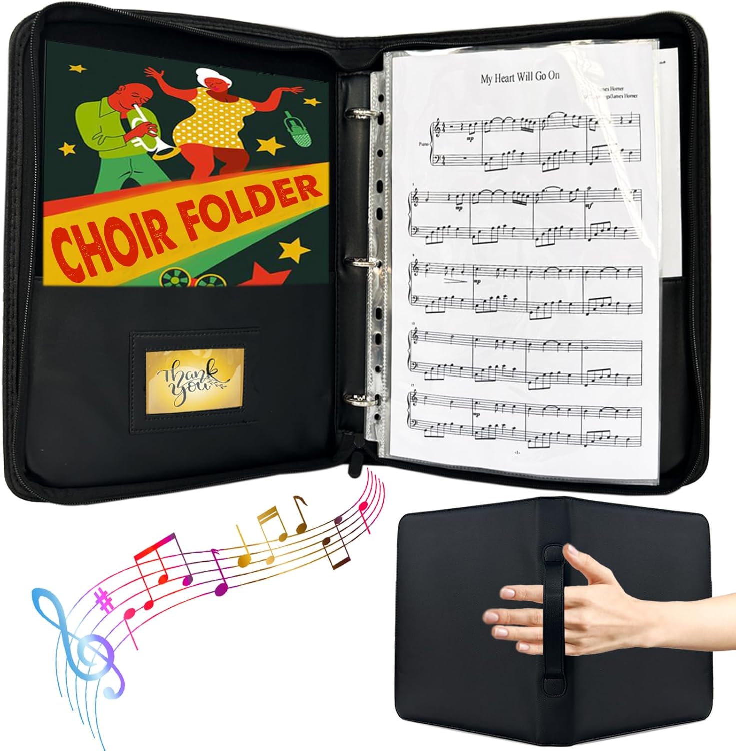 Amazon.com: Choir Folder, 40 Pages Sheet Music Binder Organizer with ...