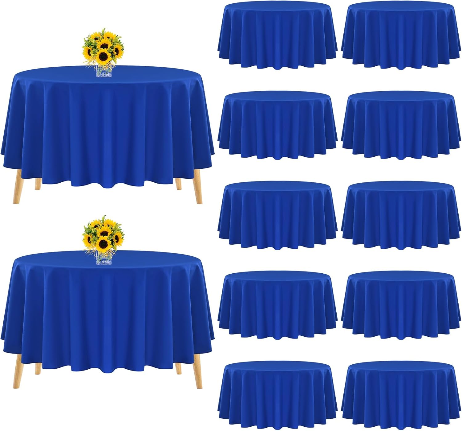 Amazon.com: Pesonlook 12 Pack Round Tablecloth 90inch-Royal Blue ...