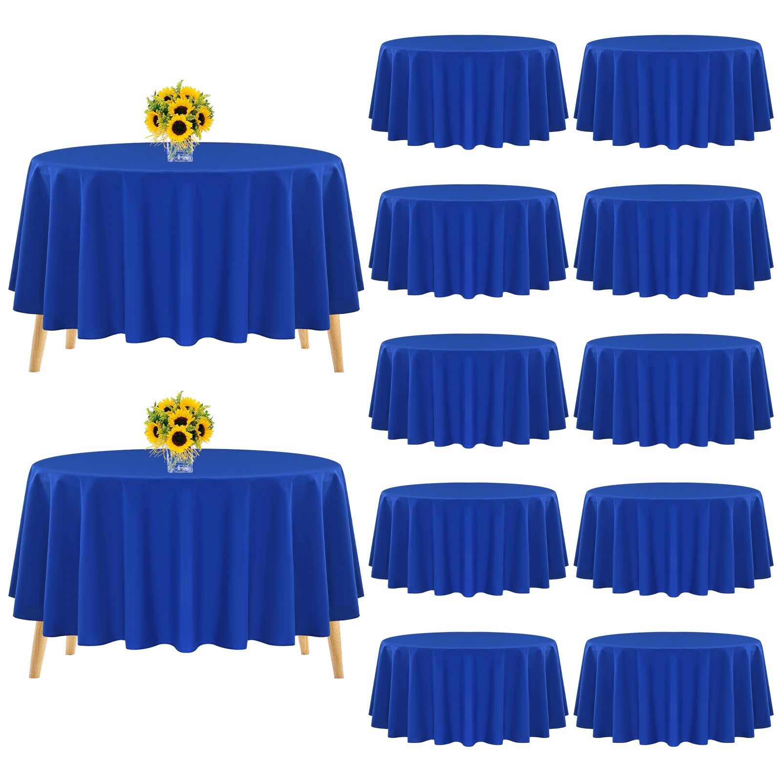 Amazon.com: Pesonlook 12 Pack Round Tablecloth 90inch-Royal Blue ...