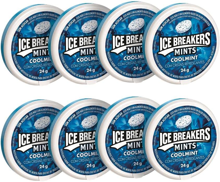 Kit 8 un. Ice Breakers Mints Coolmint 24g | Amazon.com.br