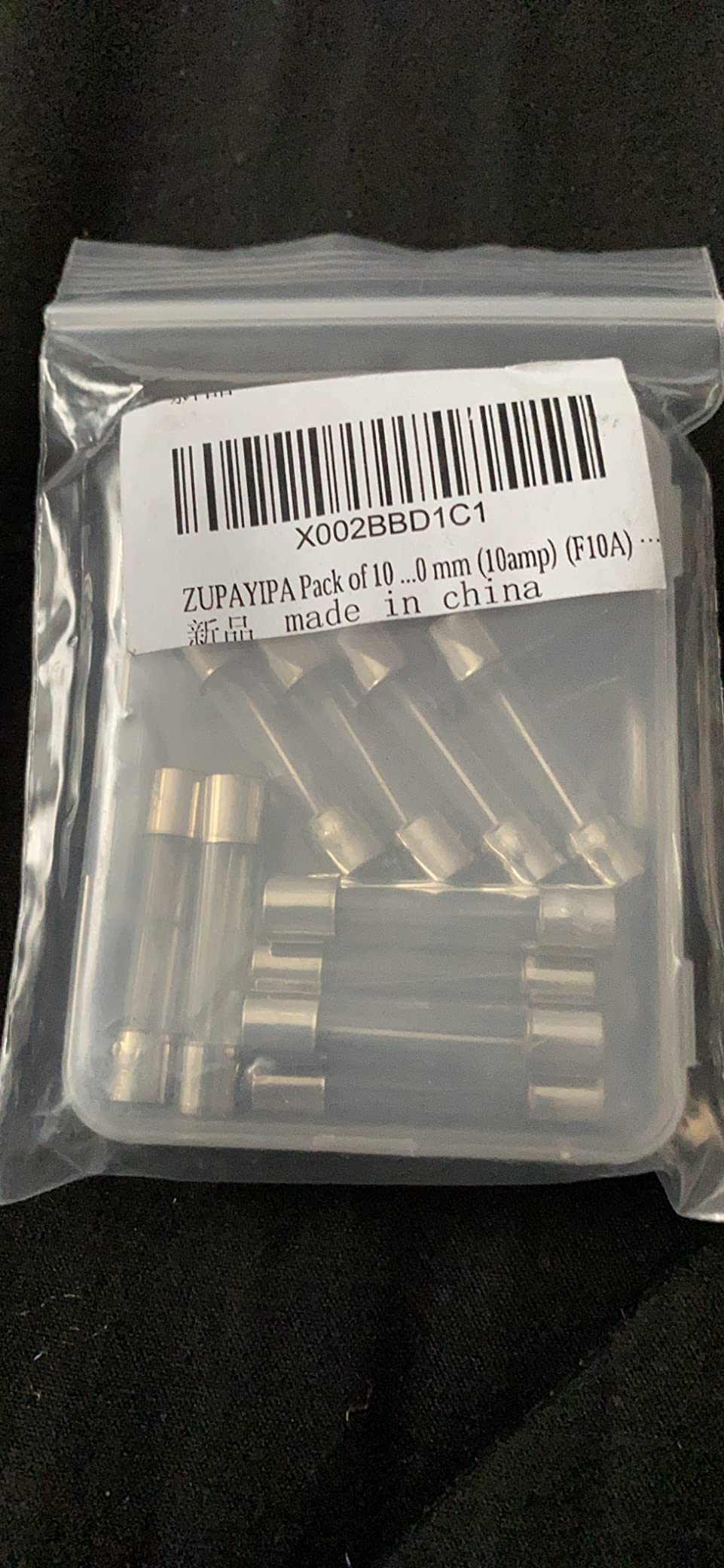 ZUPAYIPA Pack of 10 pcs F10AL Fast-Blow Fuse 10A 250V Glass Fuses 0.23 ...