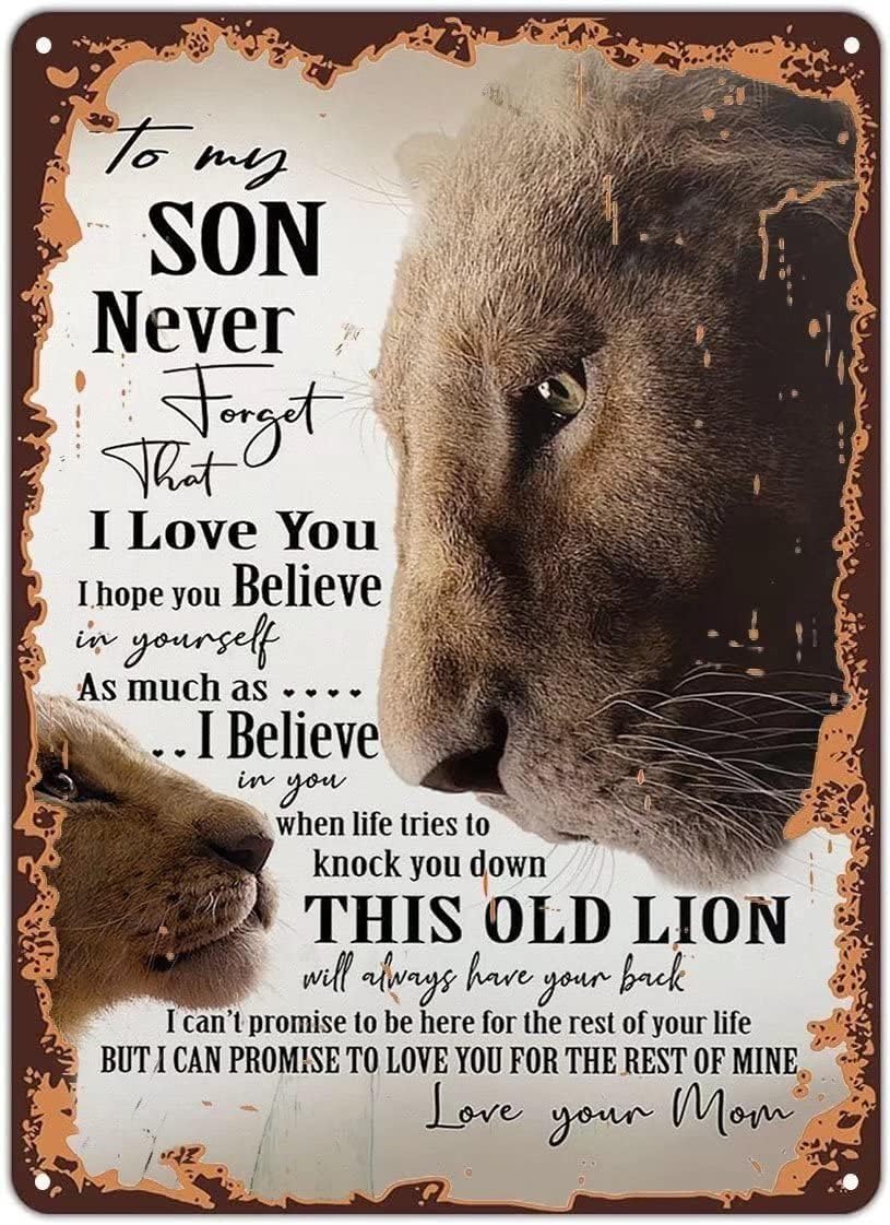 Tin Lion To My Son Never Forget That I Love You Believe In Yourself ...