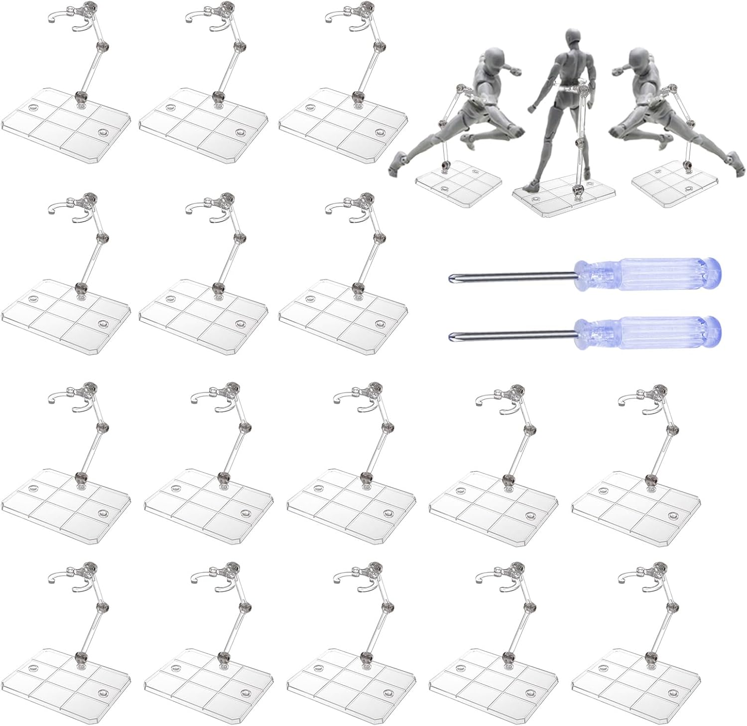 Amazon.com: LDXDRU Action Figure Stand, 20Pcs Assembly Action Figure ...