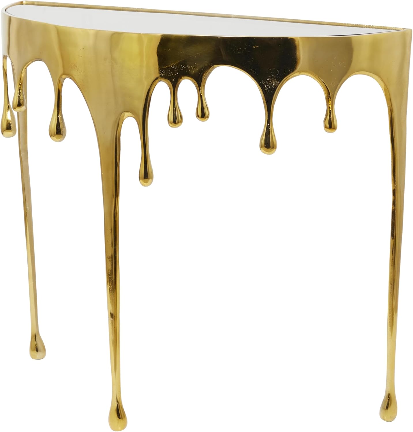 Amazon.com: Deco 79 Aluminum Metal Drip Console Table with Melting ...
