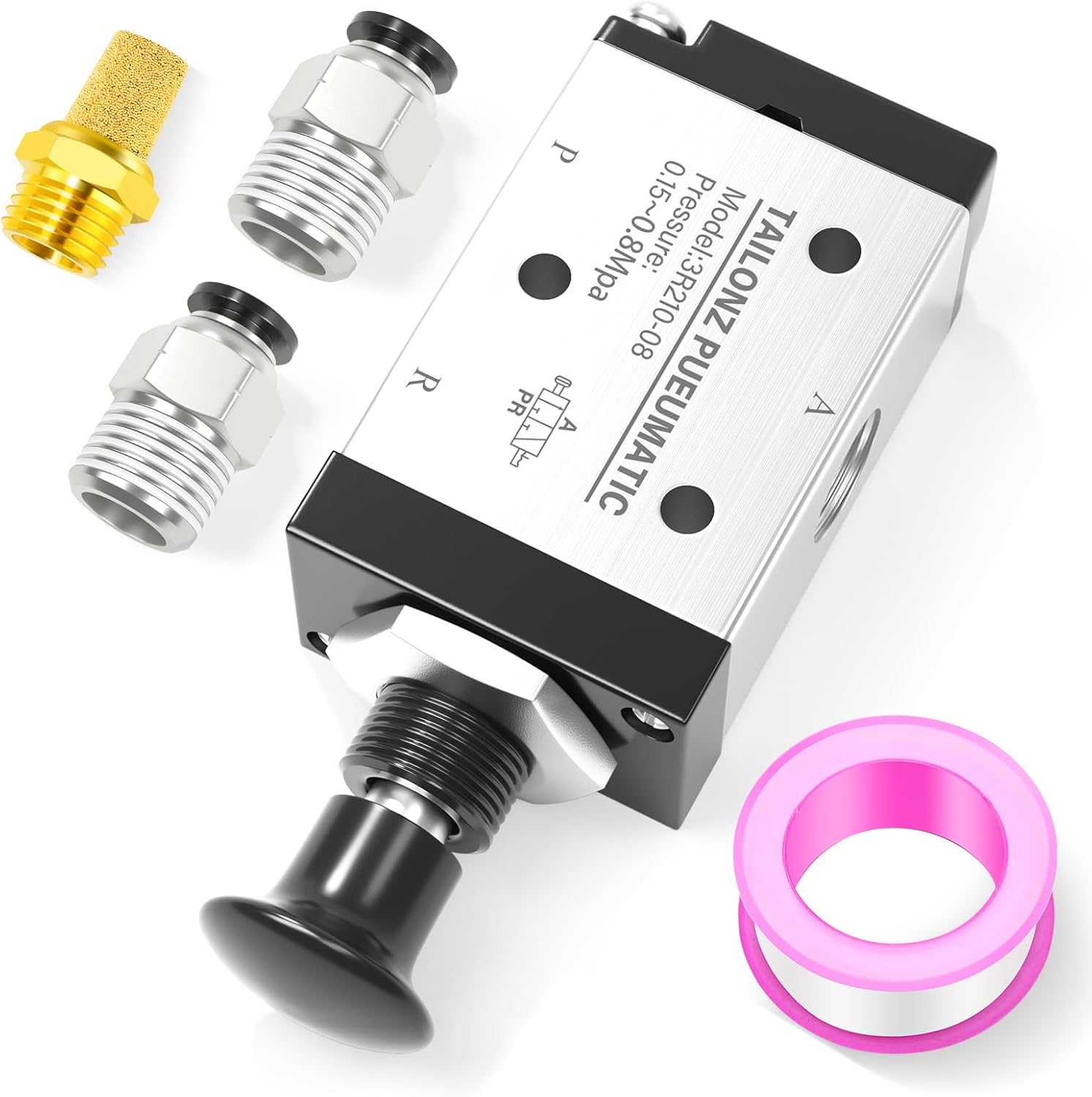 TAILONZ PNEUMATIC 1/4" BSP 3 Way 2 Postion Air Hand Lever Operated ...