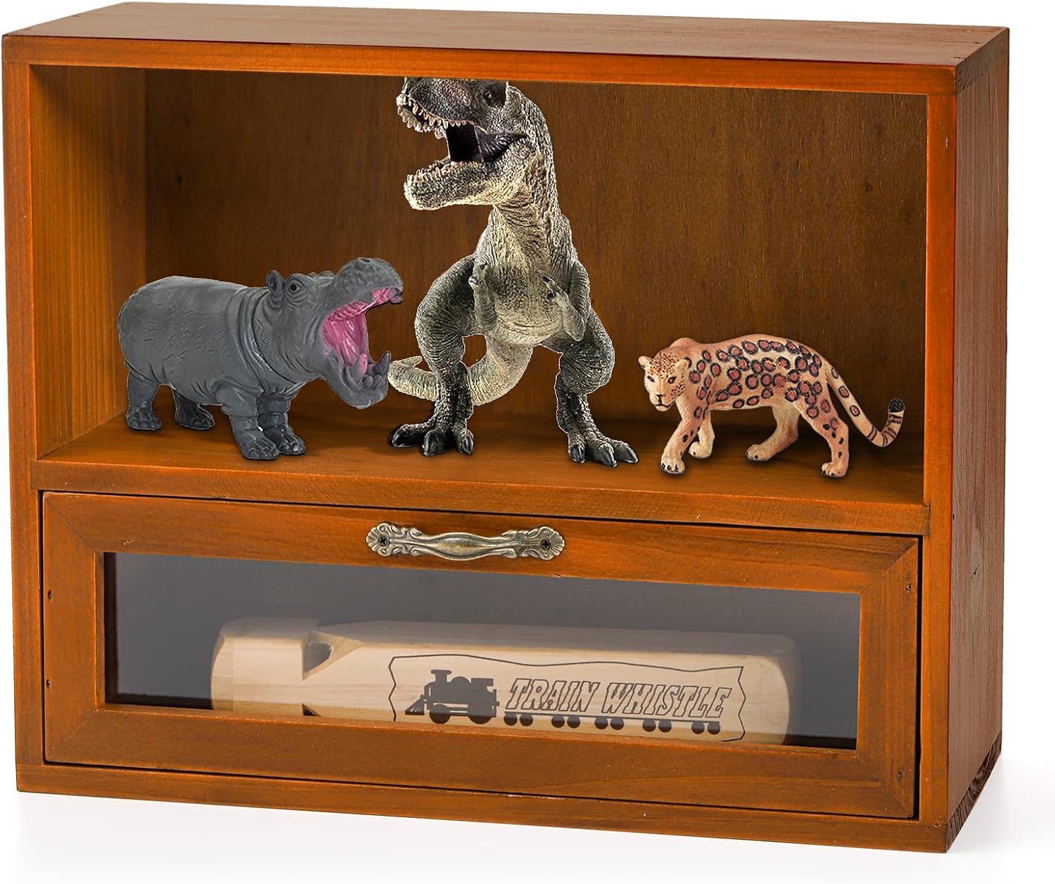 Amazon.com - Fasmov Wooden Shadow Box, Wooden Display Case with Shelves ...
