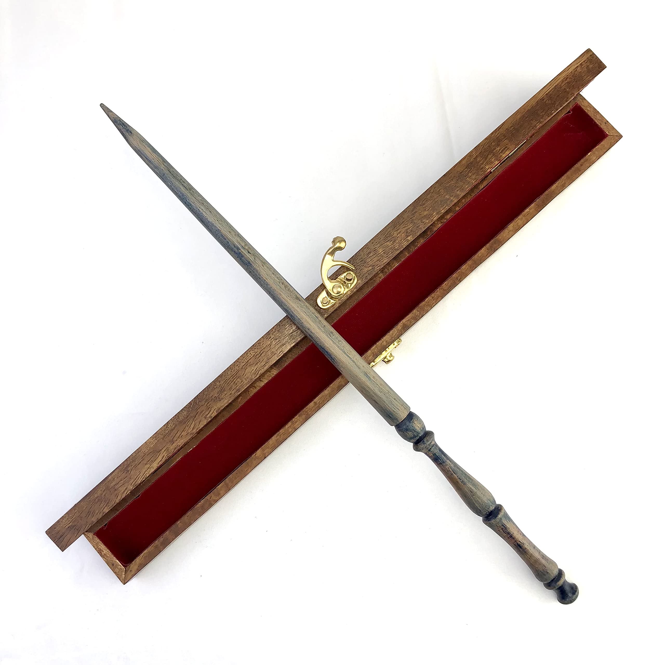 Buy Witch and Wizard Wand in Real Wooden Display Box - Will O'Wisp's ...