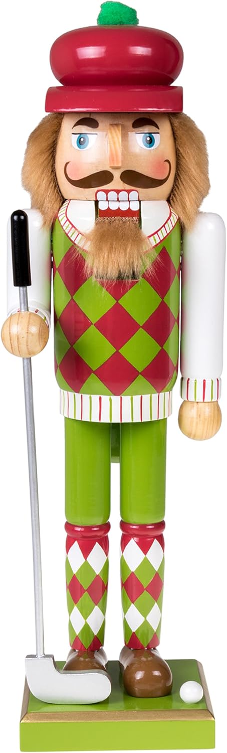 Amazon.com: Clever Creations Golfer 14 Inch Traditional Wooden ...