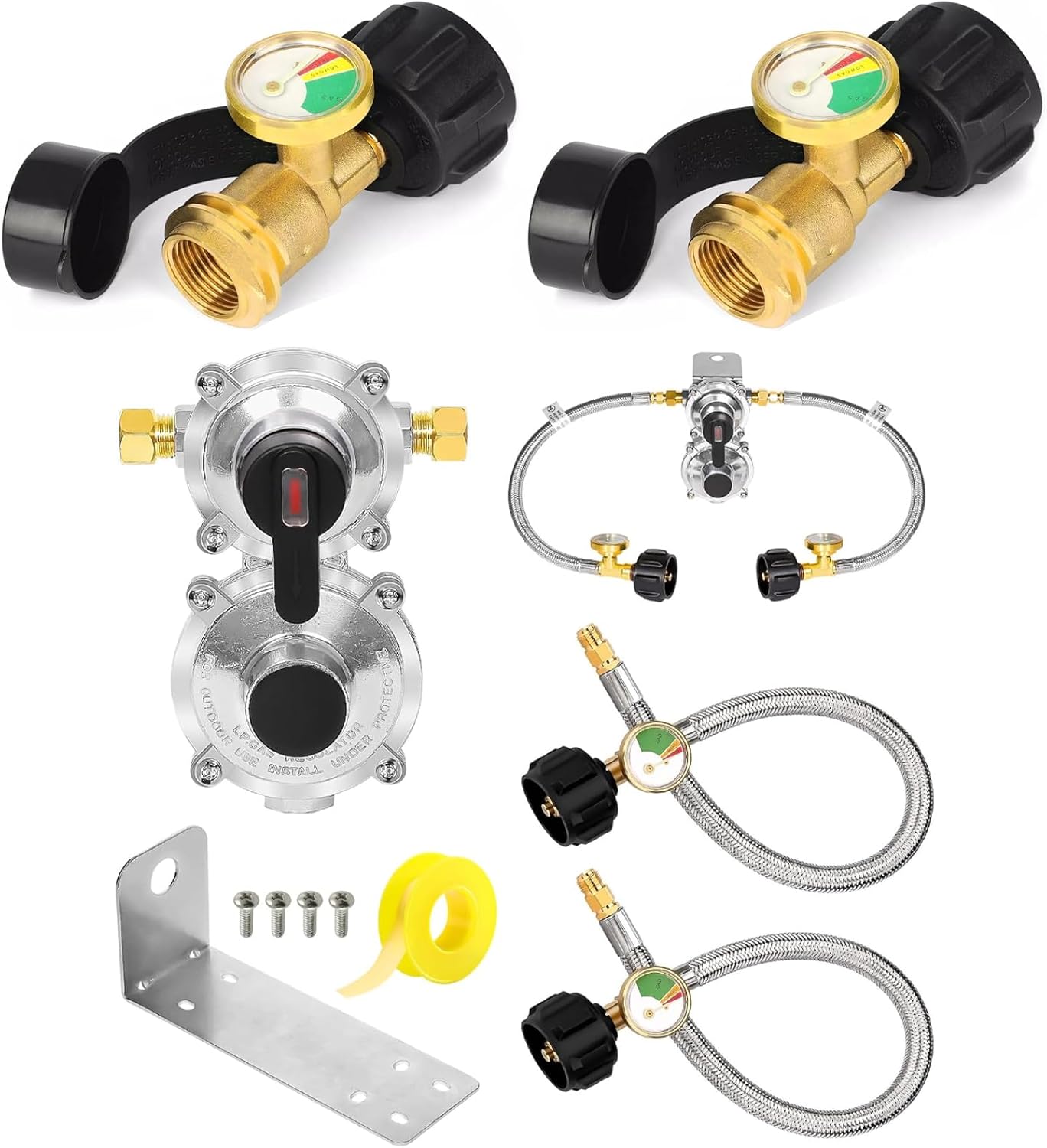 Amazon.com : Propane Tank Gauge Level Indicator, 2 Pack Propane Gas ...