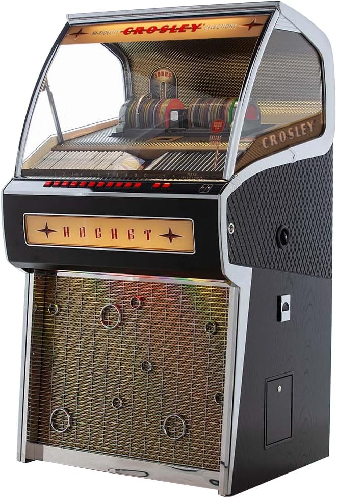 Amazon.com: Crosley CR1207C-BK Rocket Full Size CD Jukebox with ...