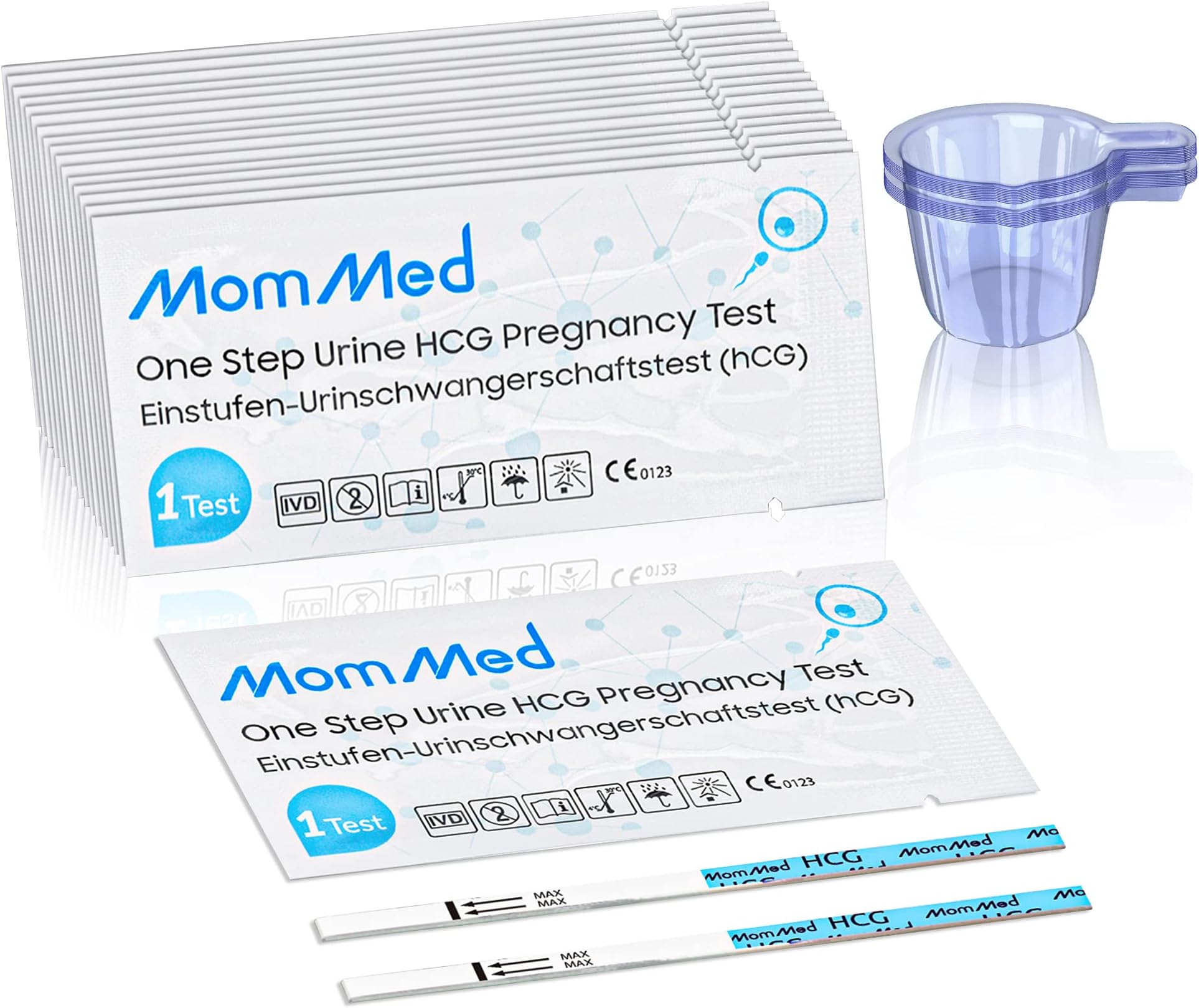 Amazon.com: MomMed Pregnancy Test Kit, 20 HCG Test Strips with 20 Free ...