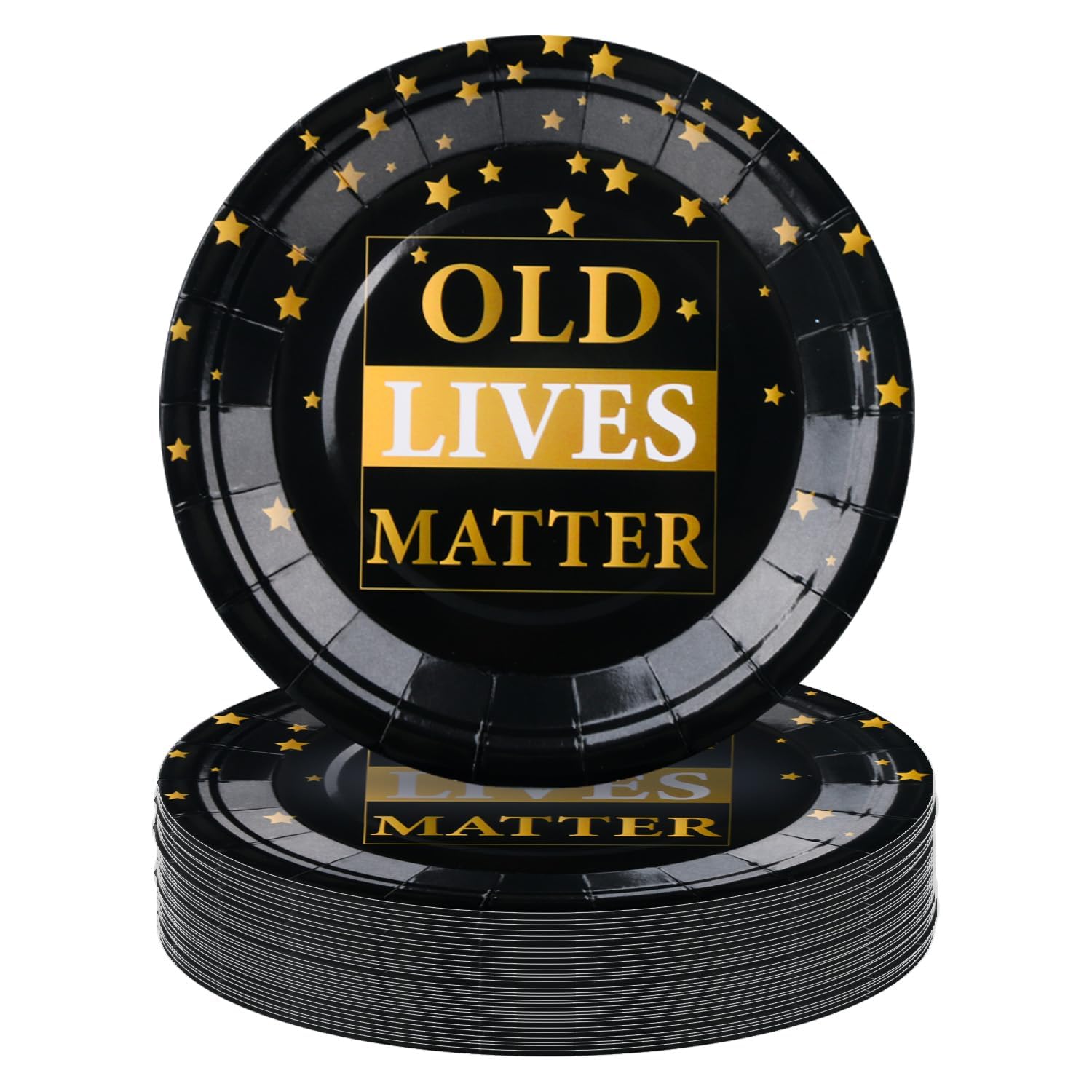 Amazon.com: Pandecor 50 Pieces Disposable OLD LIVES MATTER Paper Plates ...