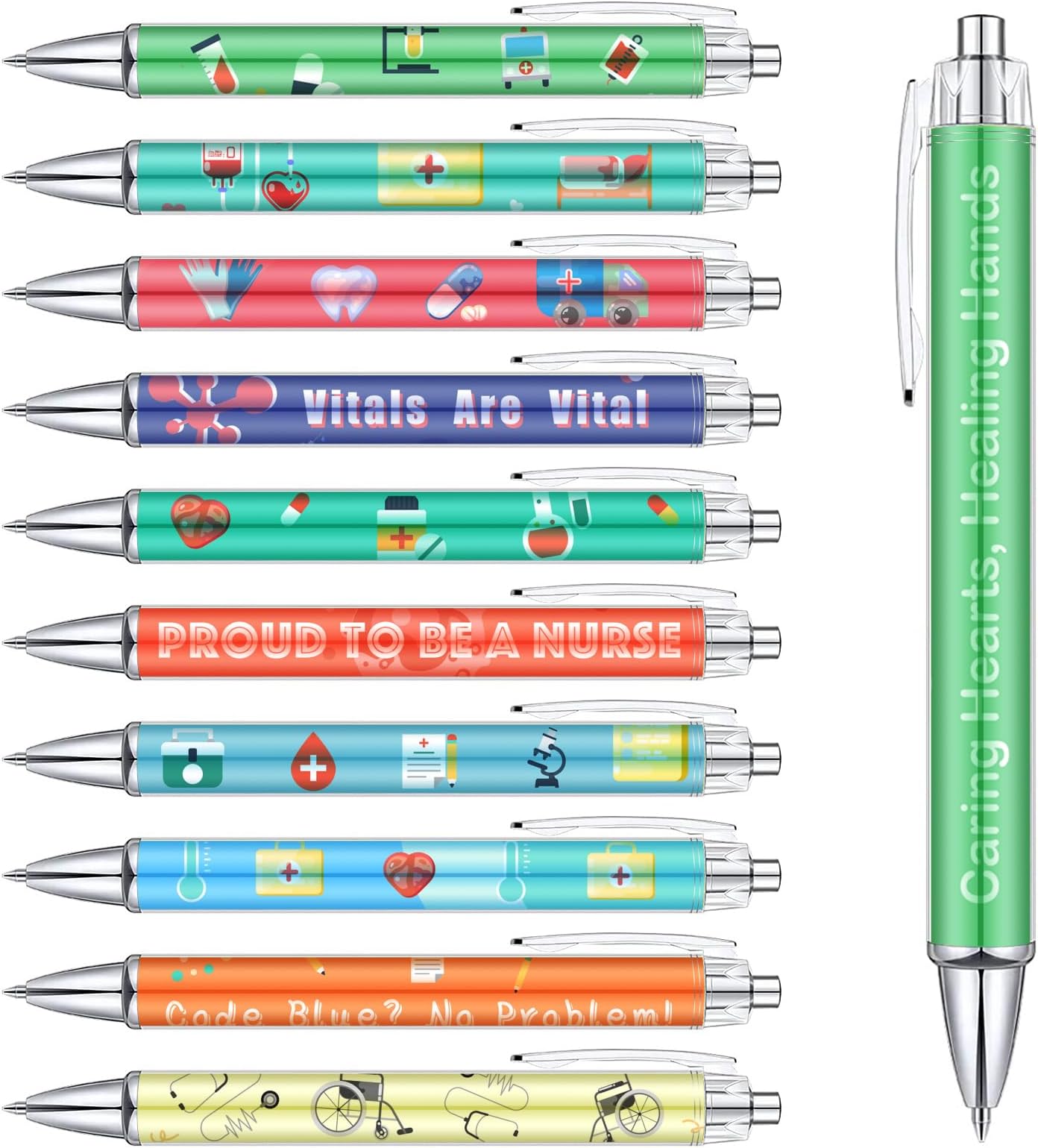 Amazon.com : lyforx Cartoon Nurse Pens - Cute Retractable Nursing Set ...