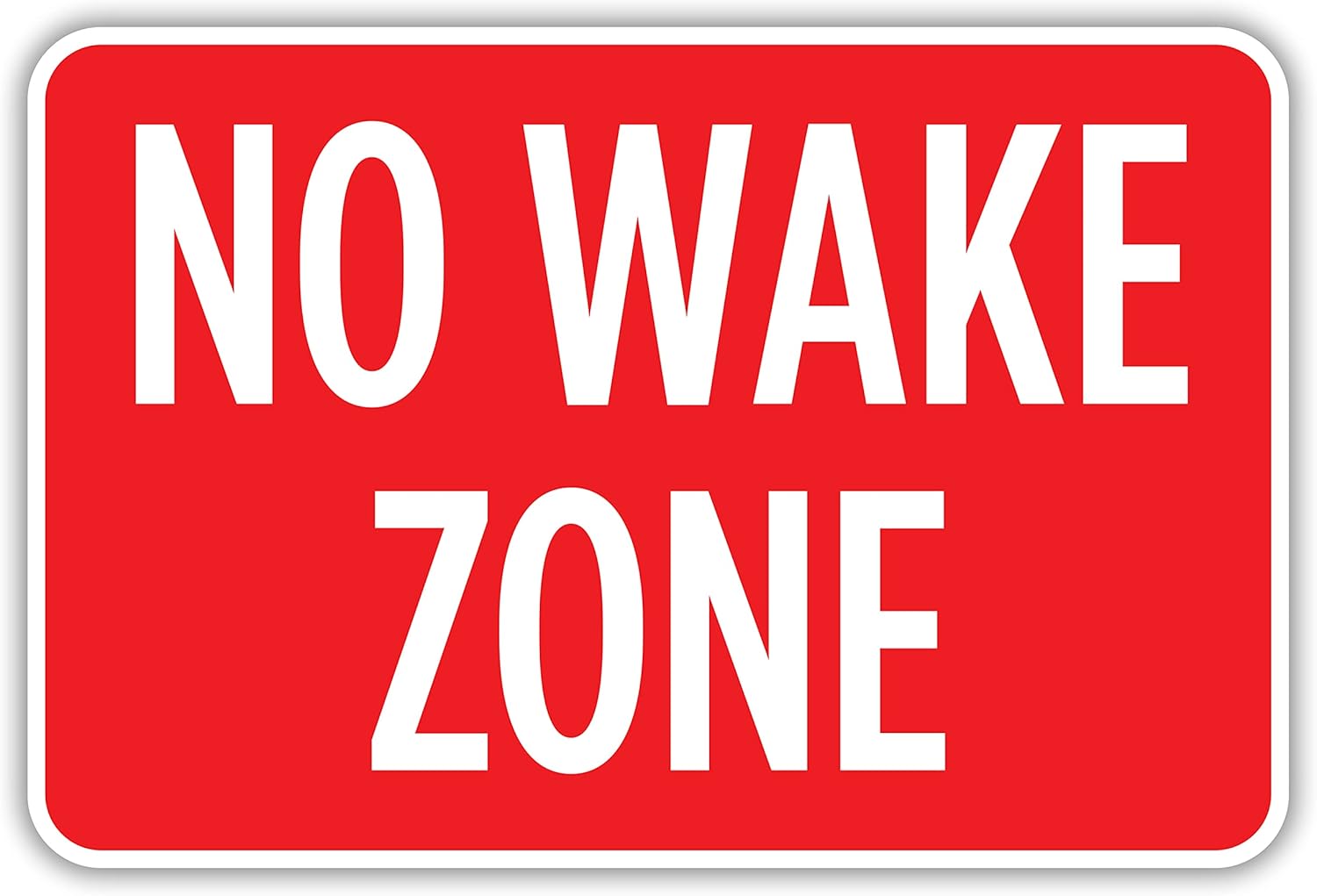 Amazon.com: No Wake Zone Aluminum Sign - Metal Sign, Safety Sign, Boat ...