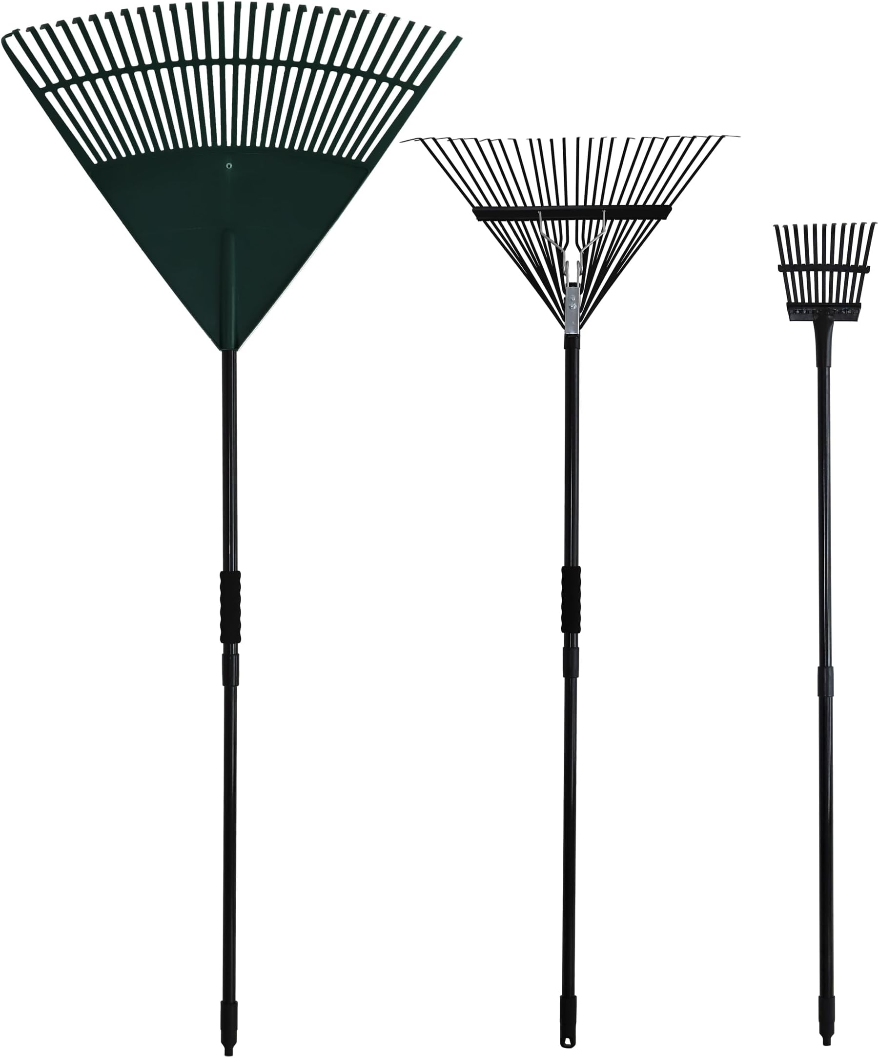 Amazon.com : Kylin Gardening Rake Set 3-Piece - Poly Lawn Rake(30T ...