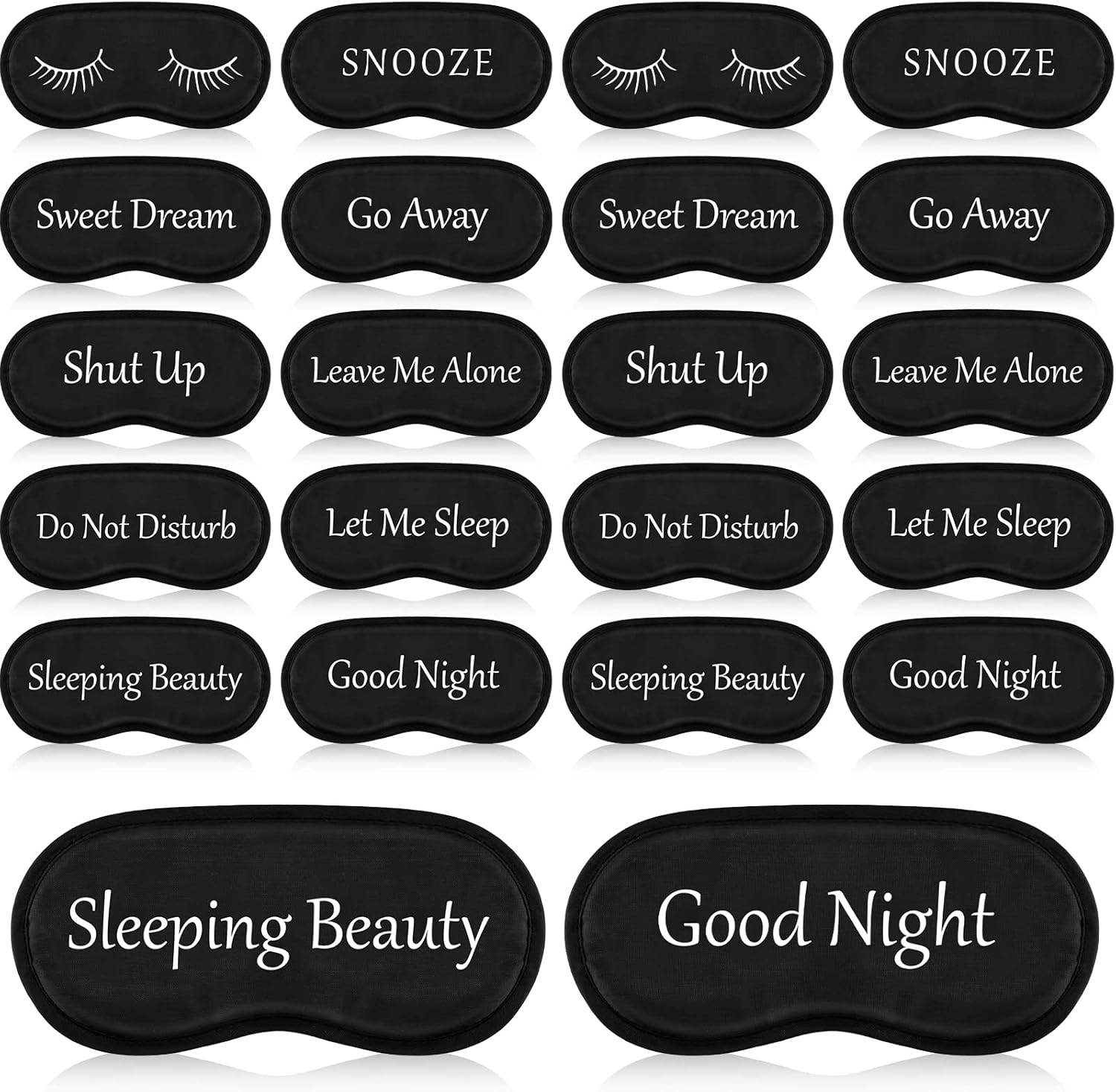 Amazon.com: Eurzom 20 Pieces Funny Eye Sleeping Mask Bulk with ...