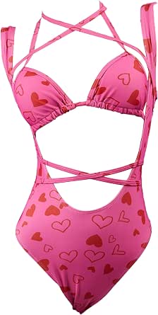 haikyuu Women One Piece Swimsuit Set Cute Bathing Suit Heart Print ...
