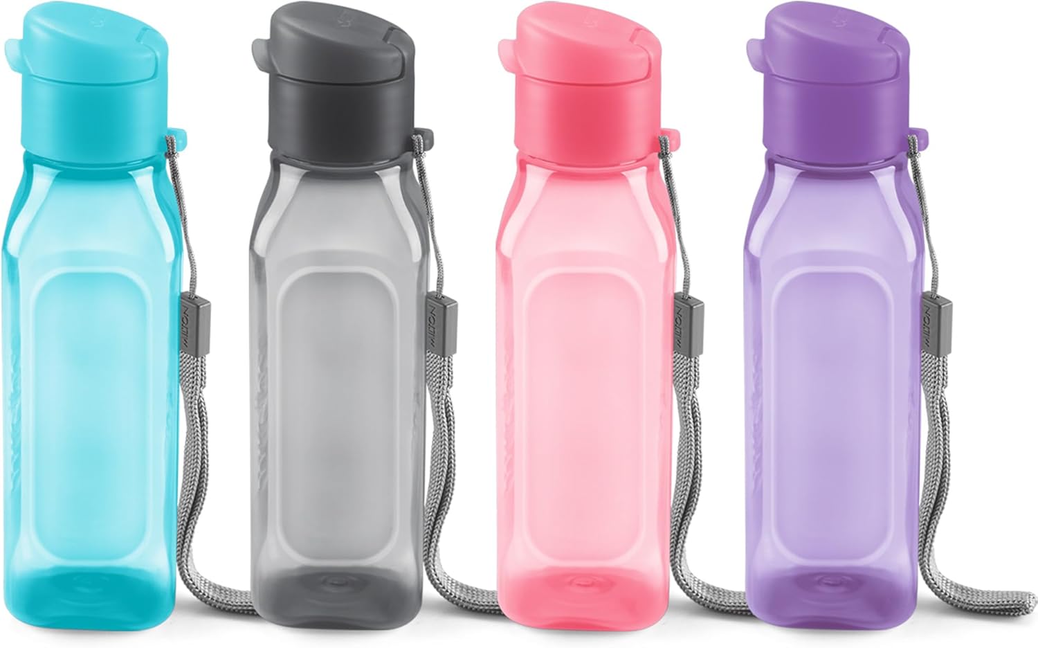 Amazon.com: Bulk Set of 4 10oz Multicolor Water Bottles for Kids and ...