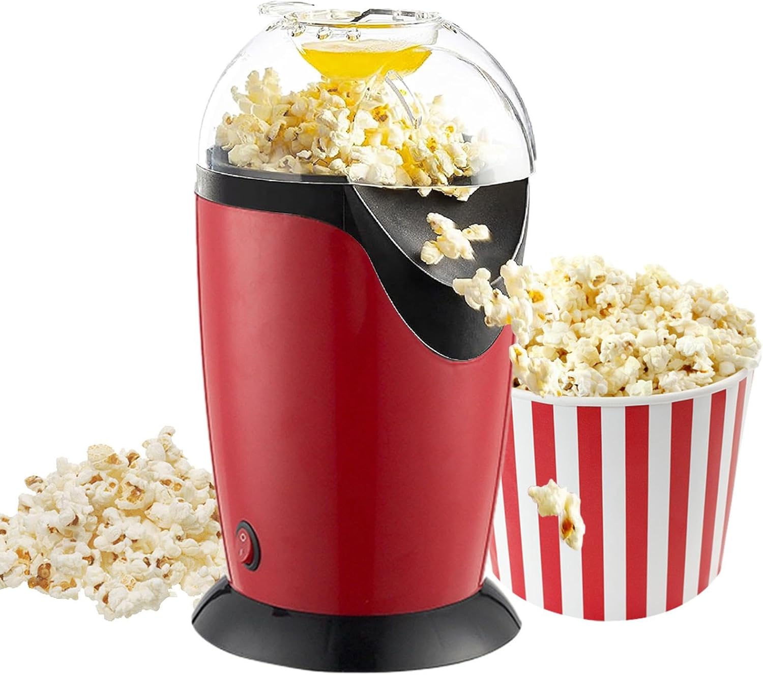 Amazon.com: Hot Air Popcorn Popper Maker - Stainless Steel Automatic ...