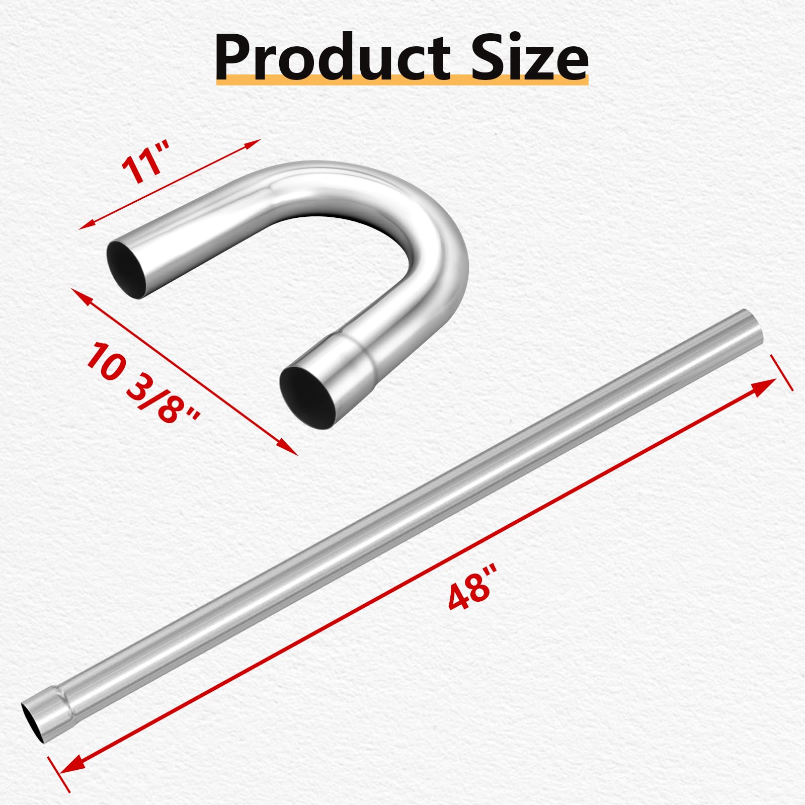 Snapklik.com : 2" Stainless Steel Custom Exhaust Kit Tubing Mandrel ...