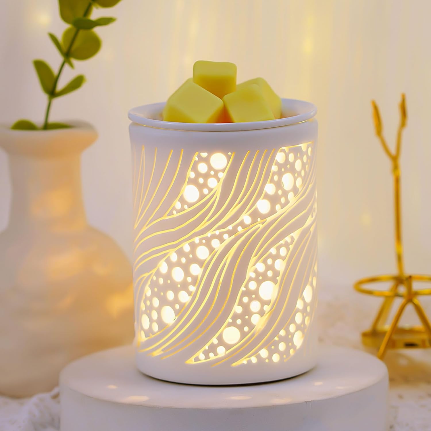 Wax Melt Burner Oil Burner Ceramic Electric Melt Warmer Candle Wax ...