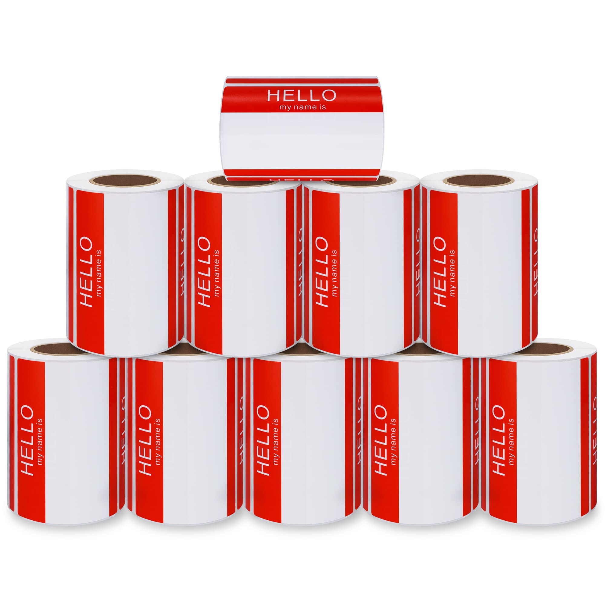 Hello My Name is Stickers 6 Color Colorful Name Tag Stickers for Themed ...