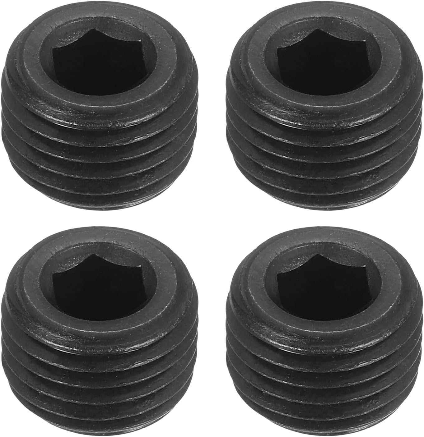 Amazon.com: uxcell 4Pcs Male Thread Socket Pipe Plugs, M14-1.5x10mm ...
