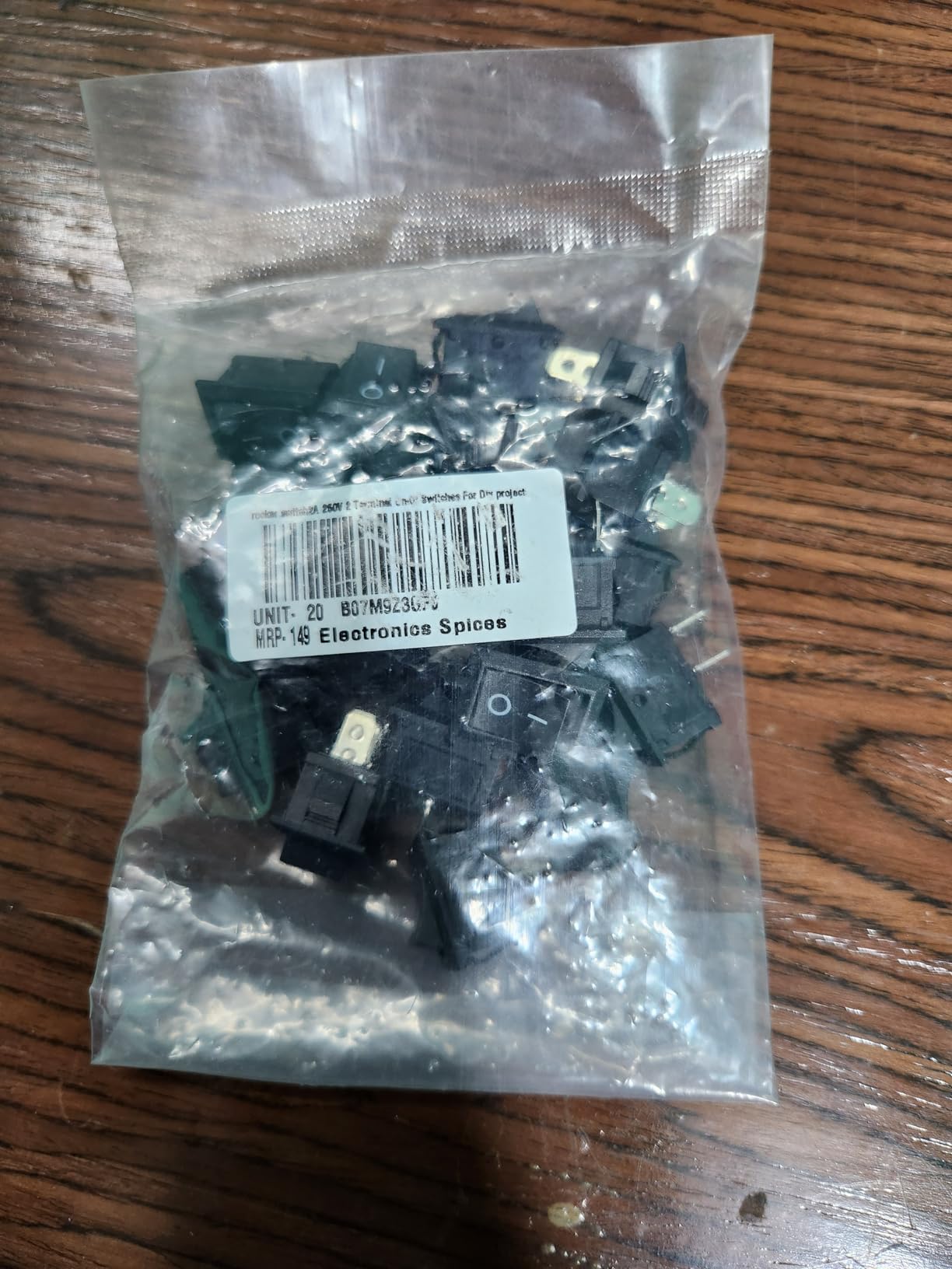 Electronicspices Mini rocker switch2A 250V 2 Terminal On-Off Switches ...