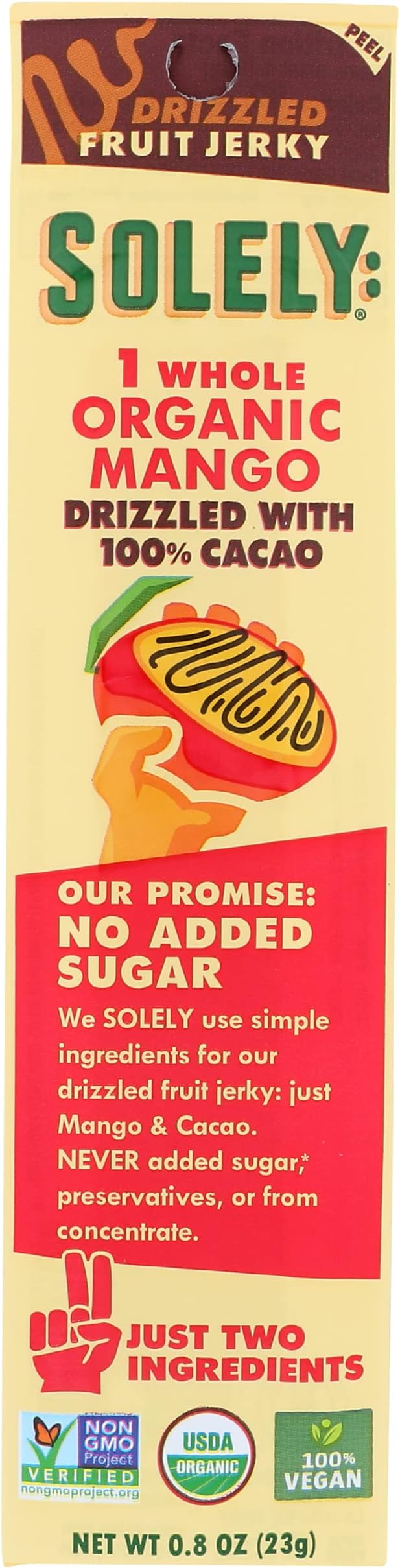 Amazon.com: SOLELY 1 Whole Organic Mango Drizzled with 100% Cacao Fruit ...