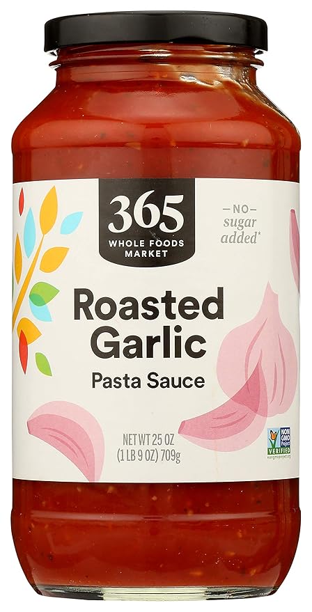 Amazon.com : 365 by Whole Foods Market, Sauce Pastaroasted Garlic, 25 ...