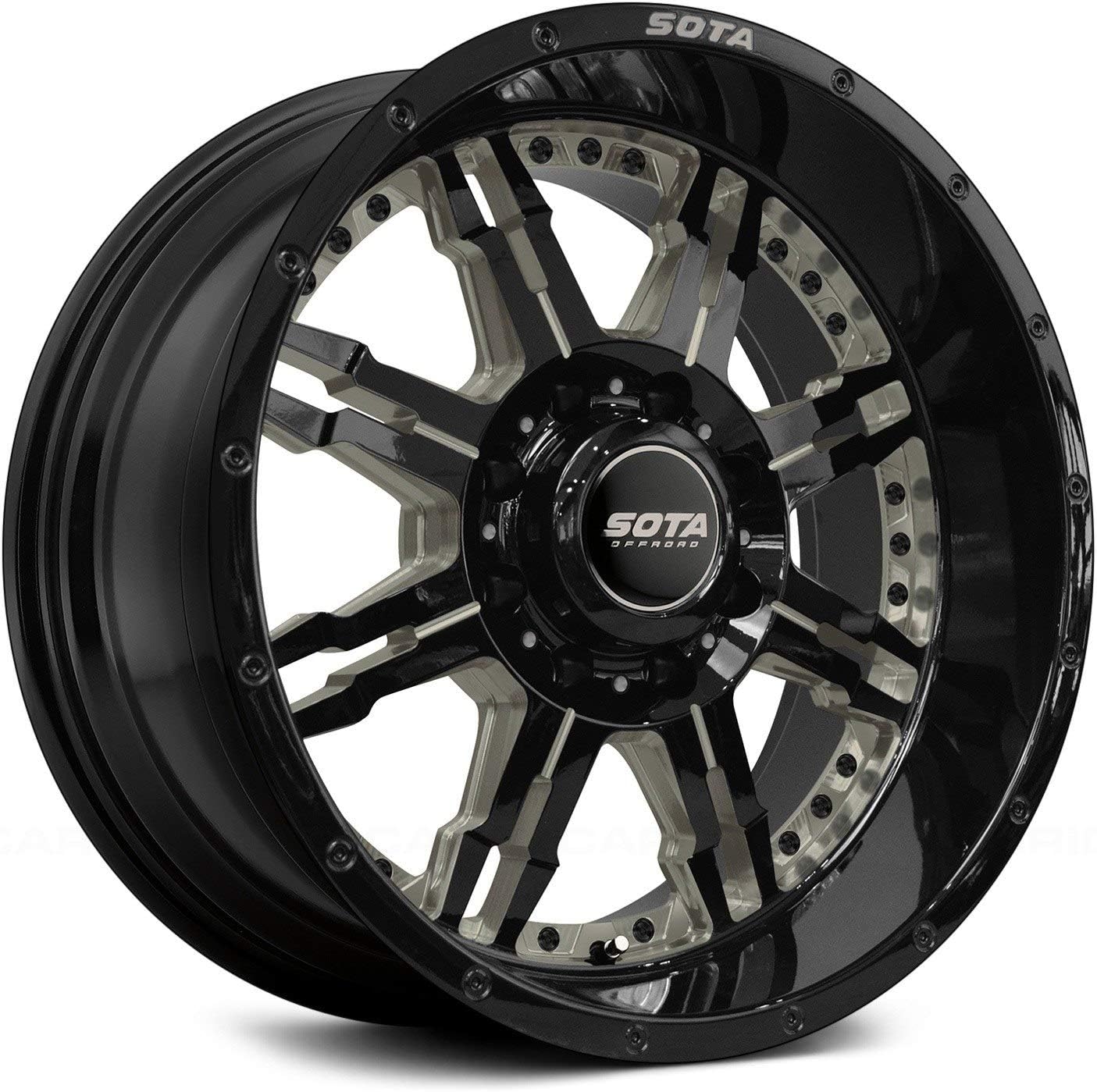 Amazon.com: SOTA OFF-ROAD - J.A.T.O. Satin Black with Machined Lip ...