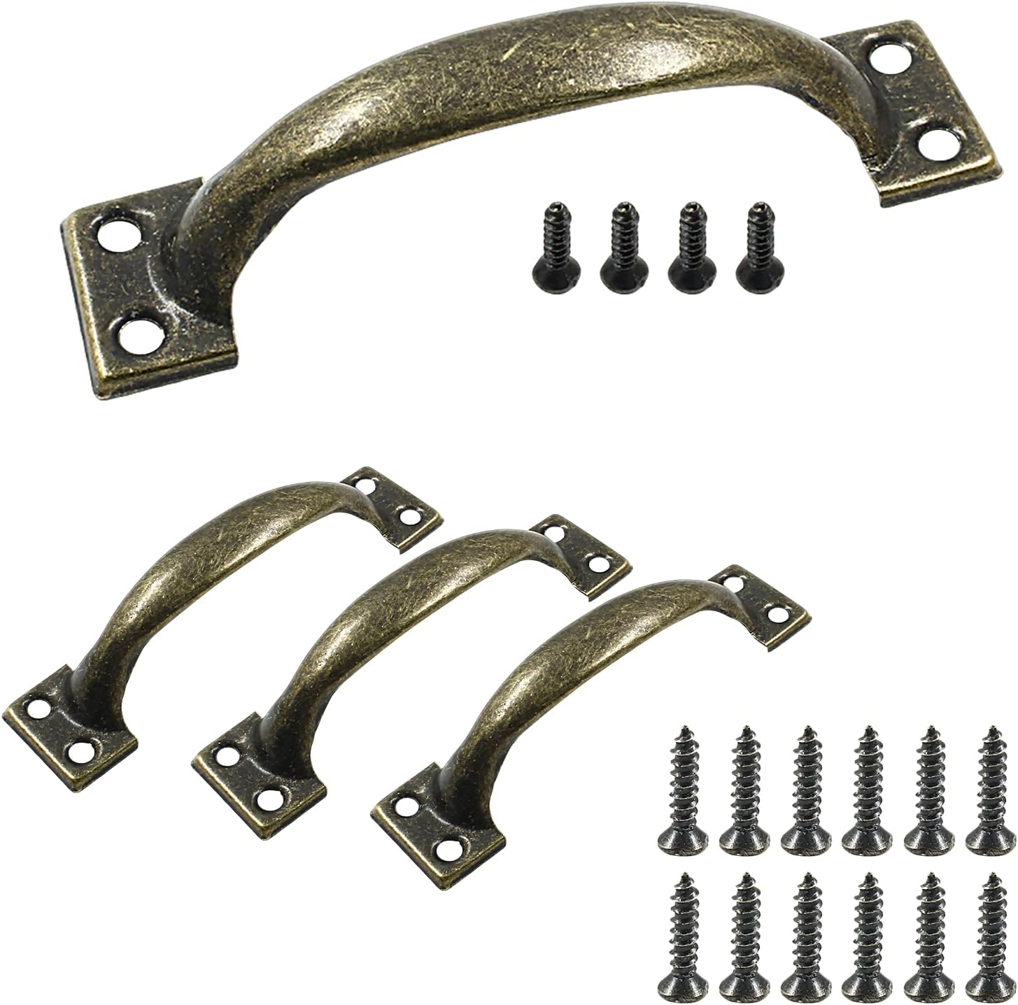 Amazon.com: Waziaqoc 4 Pcs Rustic Gate Handle, 4 Inch Length Metal ...