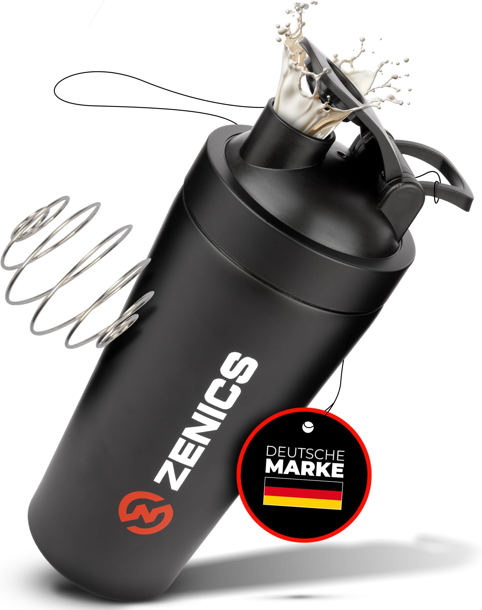 ShakeNext® Edelstahl Shaker [NEUEINFÜHRUNG] - Trinkflasche mit Mixball ...