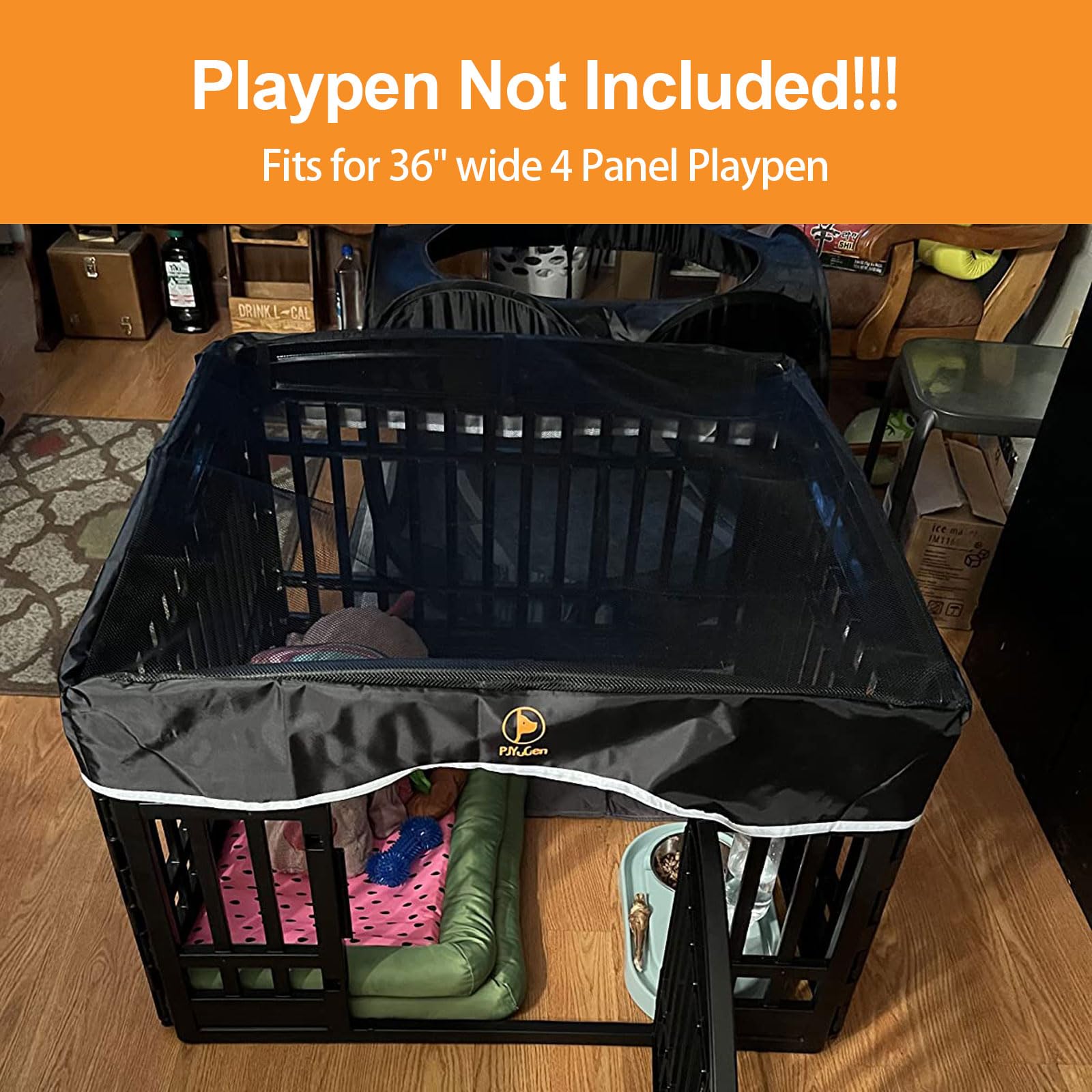Snapklik.com : PJYuCien Dog Playpen Mesh Top Cover, Fits 36 Inch 4 ...