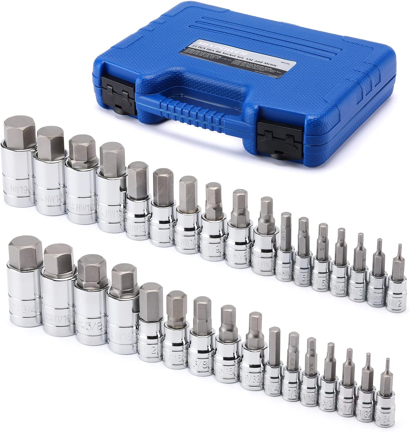 Amazon.com: Master Hex Bit Socket Set Allen Wrench Bit Kit Hex Key for ...