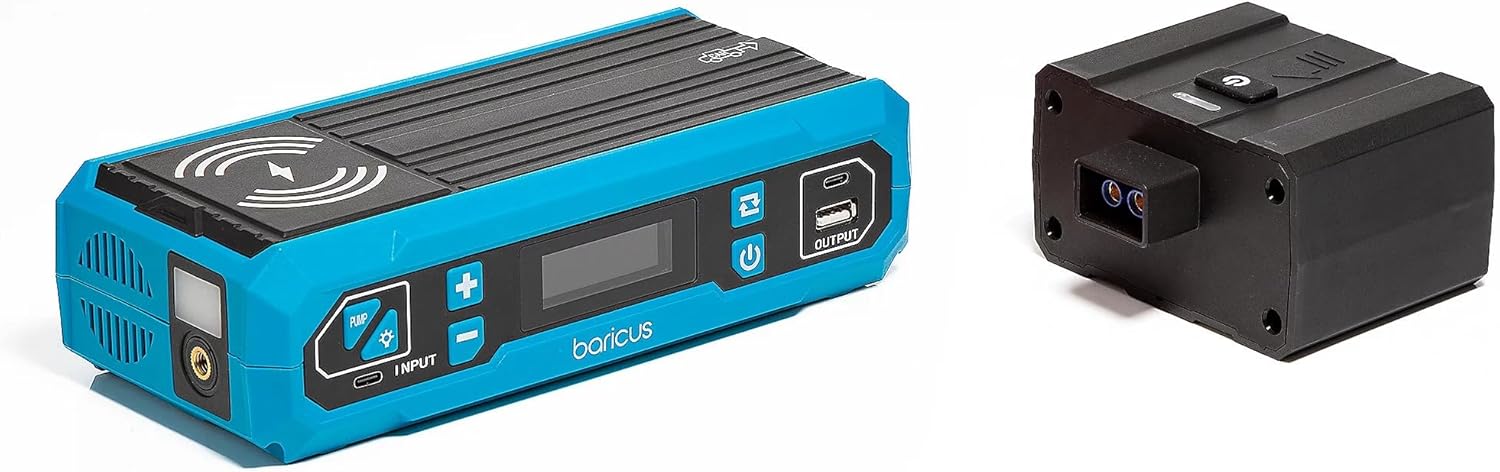 Baricus Starthilfe Powerbank mit Konverter auf 230V Steckdose ...