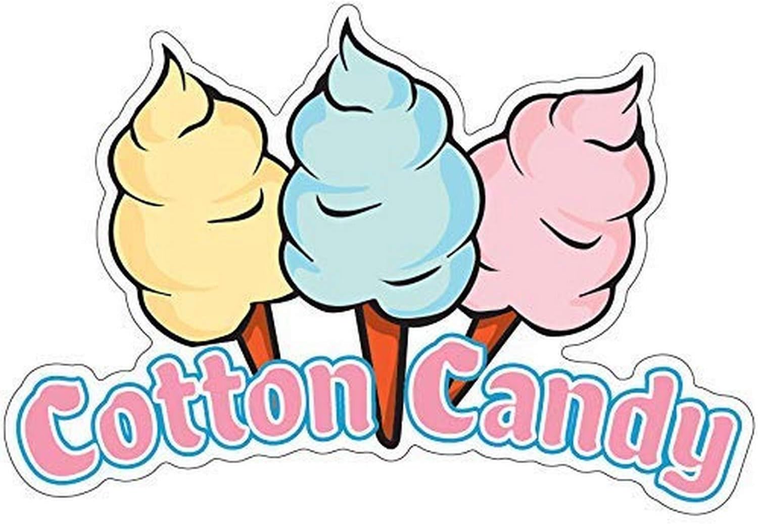 Amazon.com: YOUOK Cotton Candy Restaurant Food Stickers,2INCH Package ...