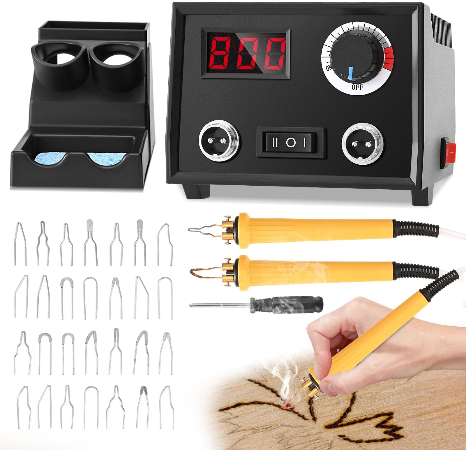 Wood Burning Kit,Digital Display Pyrography Wood Burning Tool Set ...