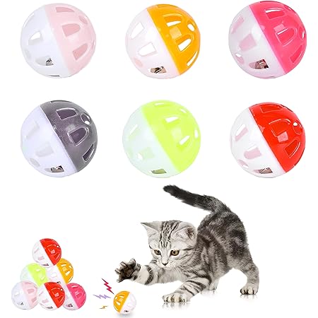 Cat Toy Balls,Plastic Ball Cat Toys,Cat Bell Ball,Lattice Balls with ...